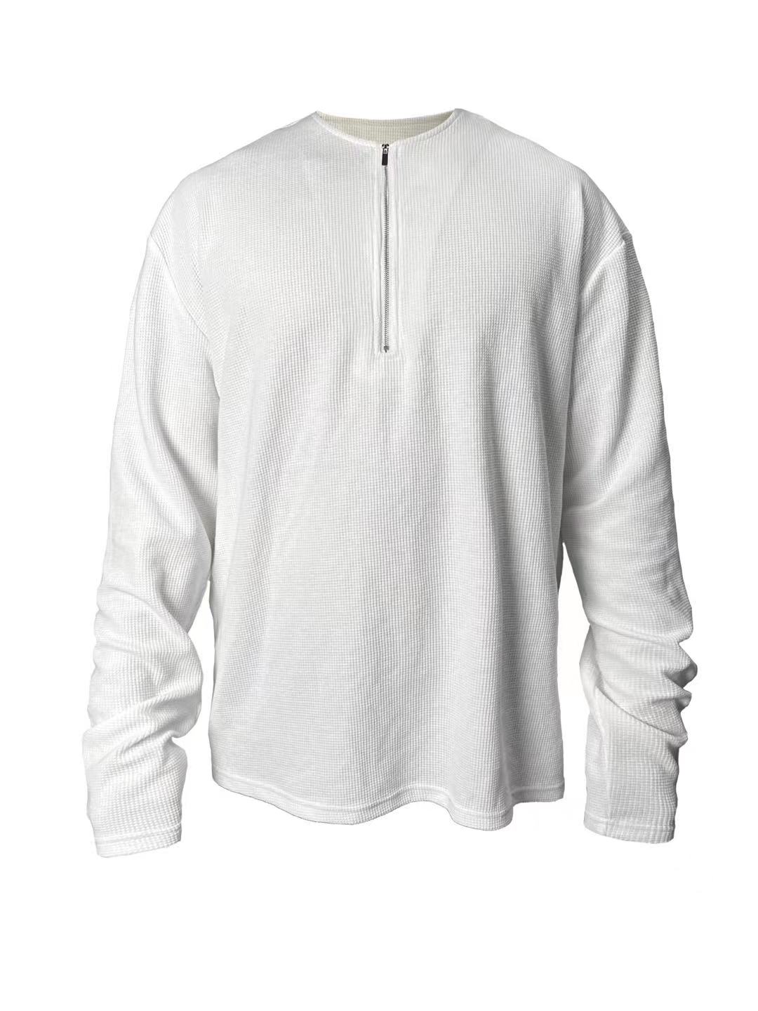 WAFFLE HALF-ZIP LONG SLEEVE