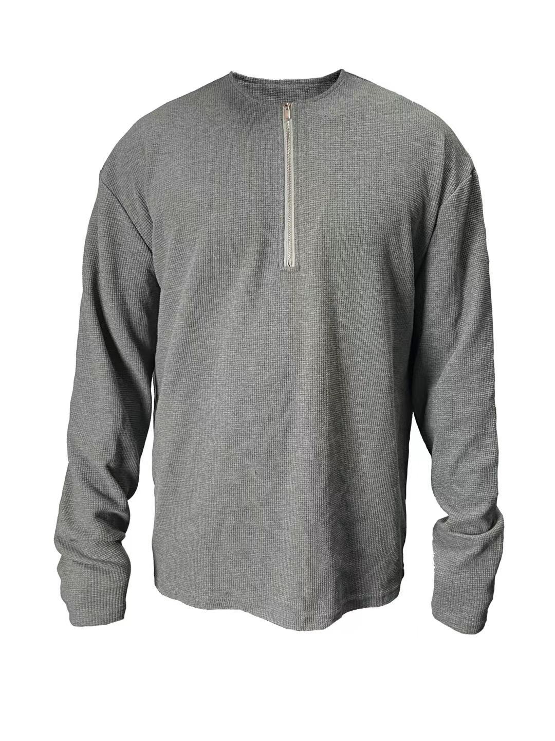 WAFFLE HALF-ZIP LONG SLEEVE