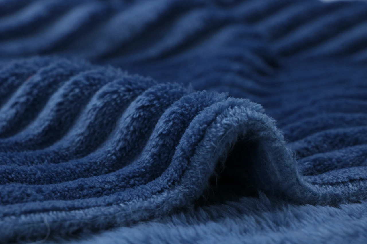 Jacquard 2cm Vertical Stripe Flannel Fleece