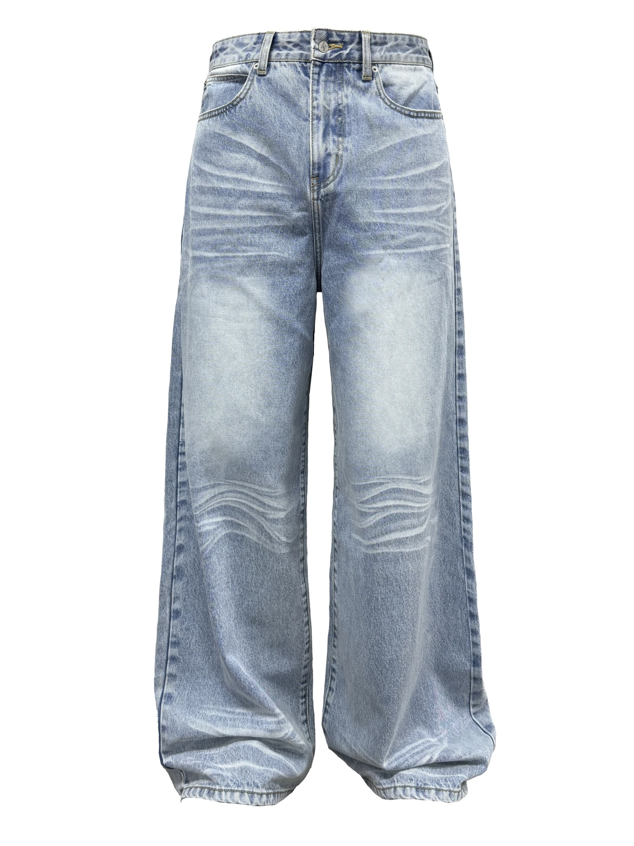 JCAESAR Jeans - 140Z Turkish Denim with Distressed Ice Blue Wash