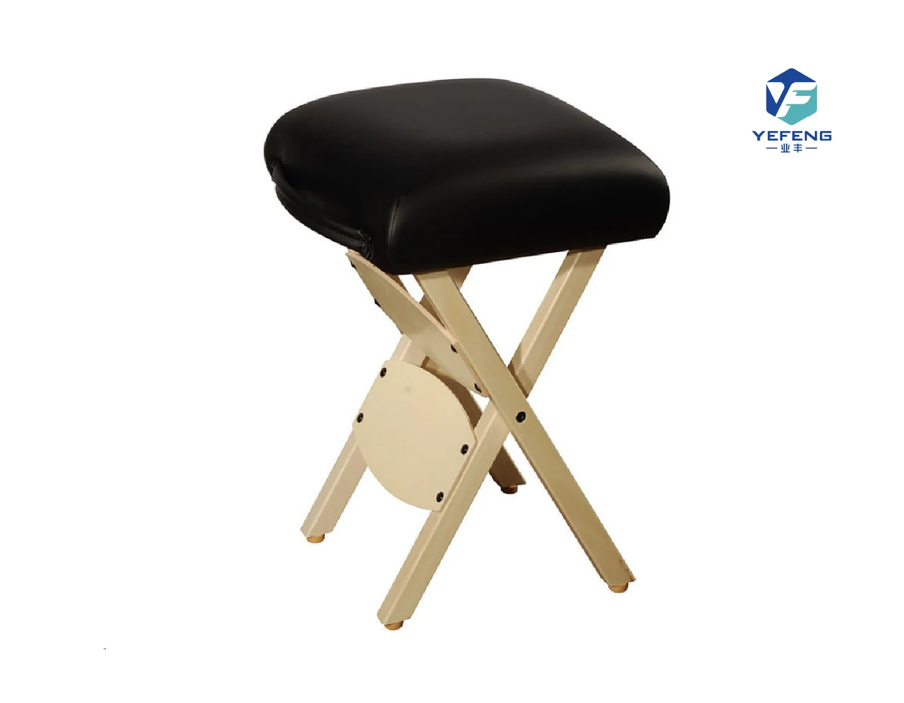 Wooden portable folding stool, foldable salon furniture