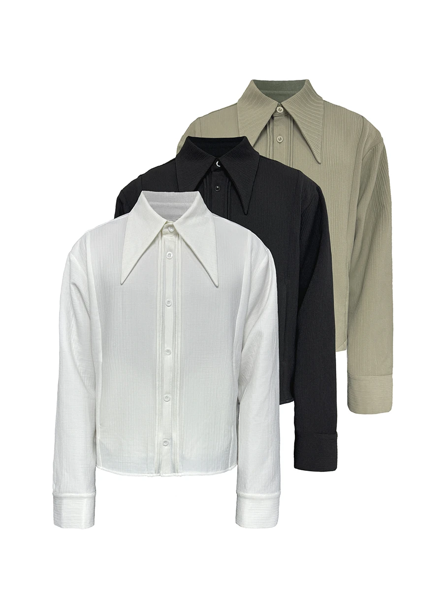 JCAESAR Pointed collar shirt